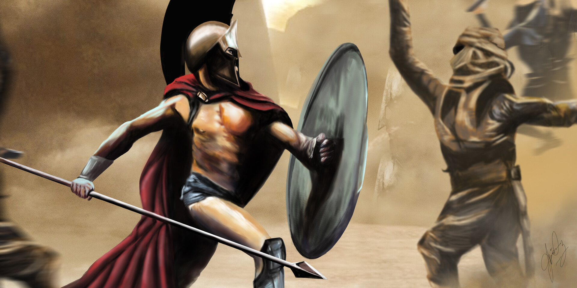 ArtStation - 300 battle