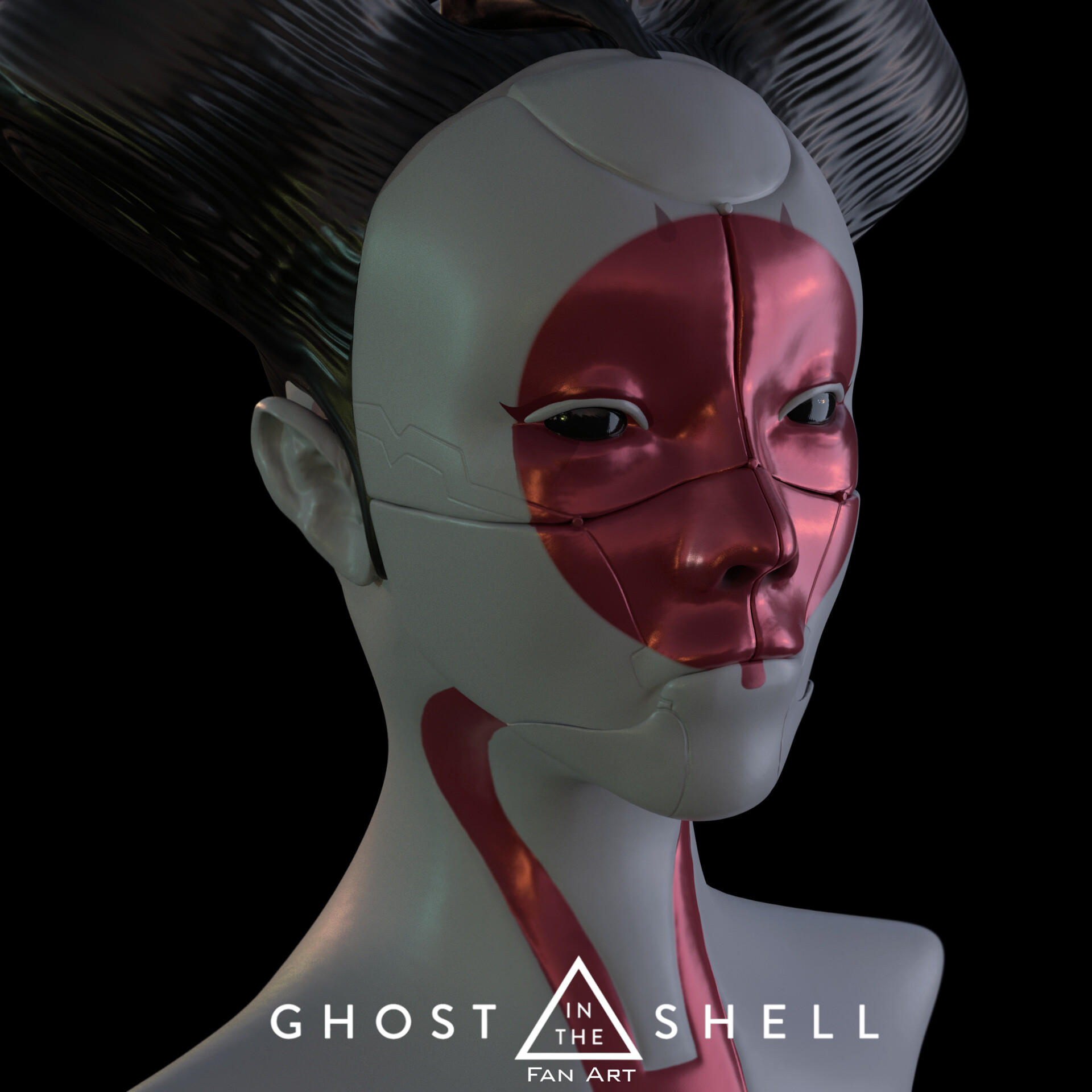 ArtStation - Ghost In The Shell Geisha Bust