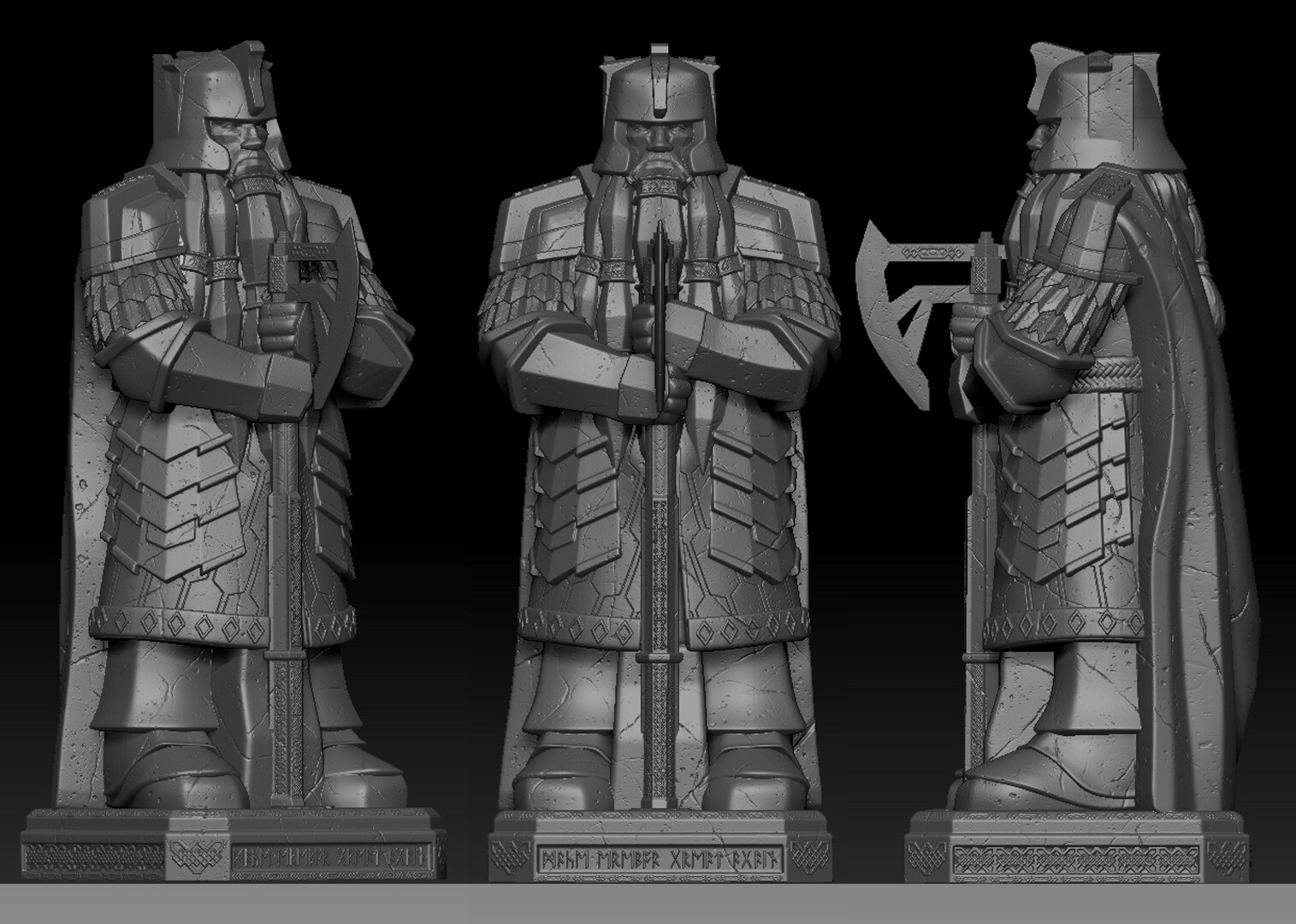 ArtStation - Erebor Guard Dwarf Statue