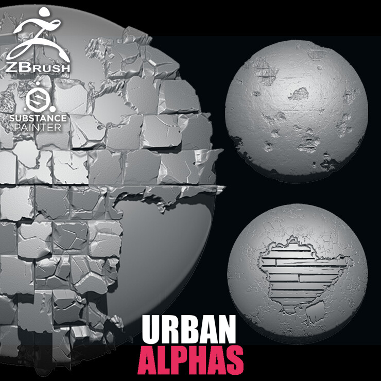 ArtStation - Urban Alphas (ZBRush, Substance, 2K, PSD)