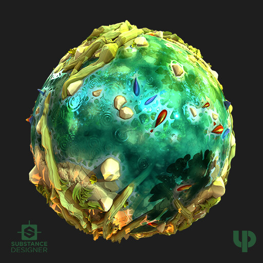 ArtStation - Water Ground Substance Designer (Stylized)