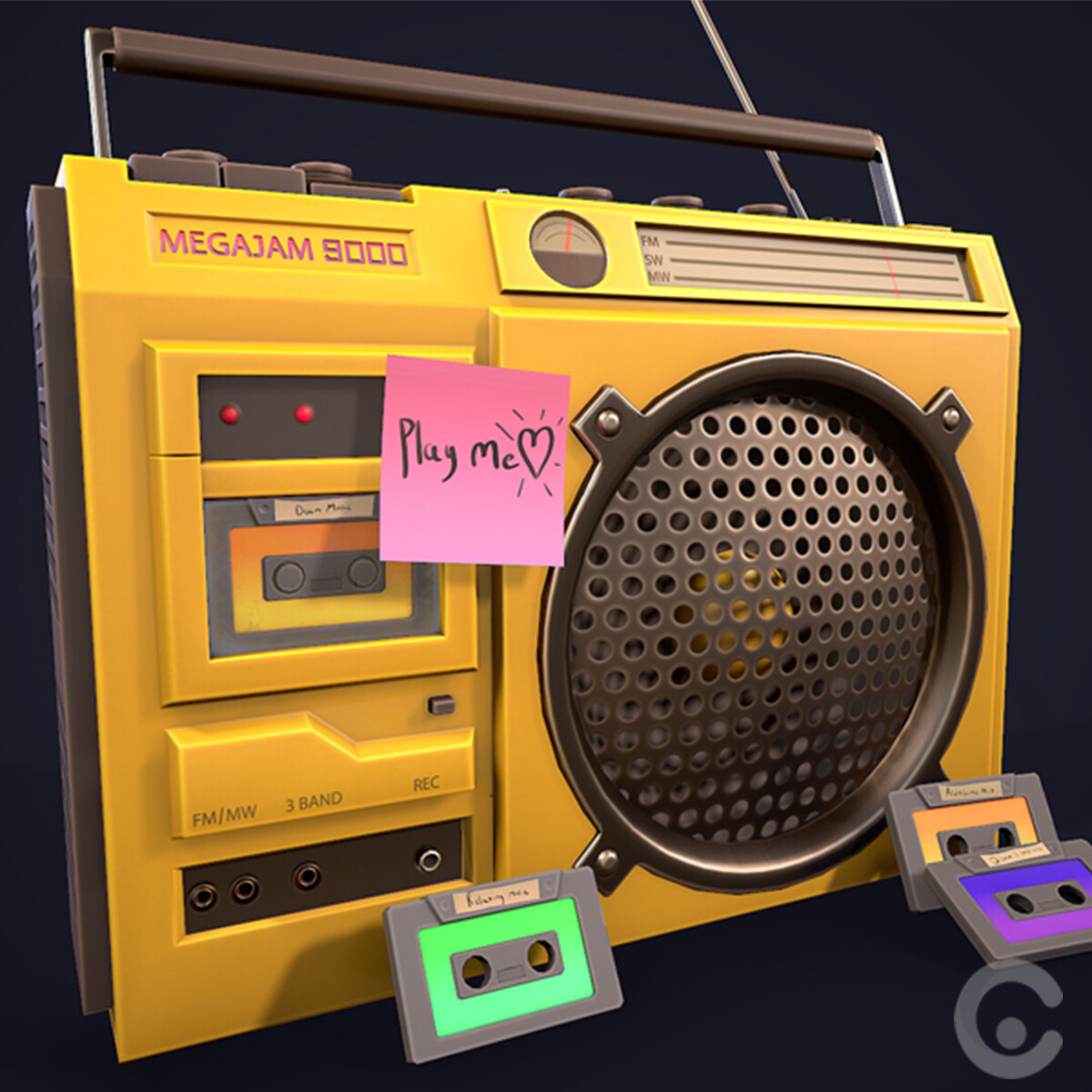 ArtStation - Stylized Radio (Art Test)