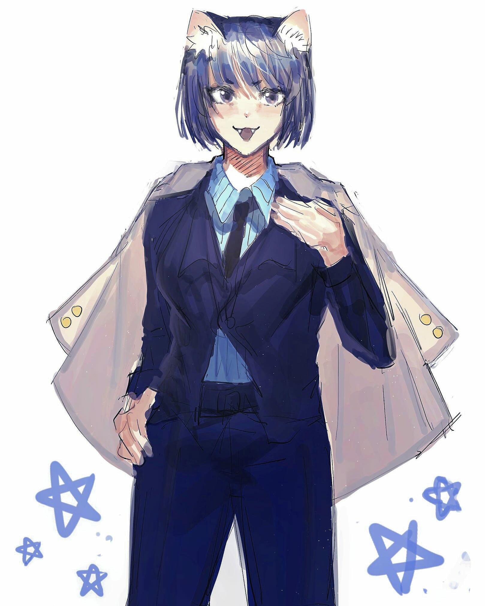 ArtStation - blue cat