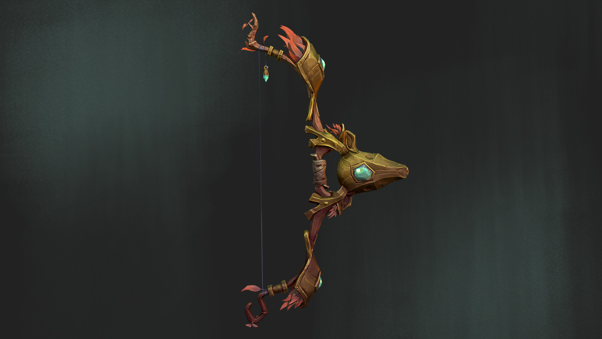 ArtStation - Bow of the Autumn Spirit - 3D Stylized Weapon