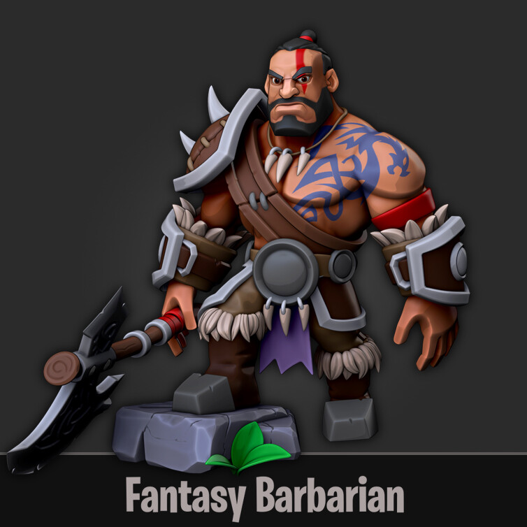 ArtStation - Stylized Fantasy Barbarian