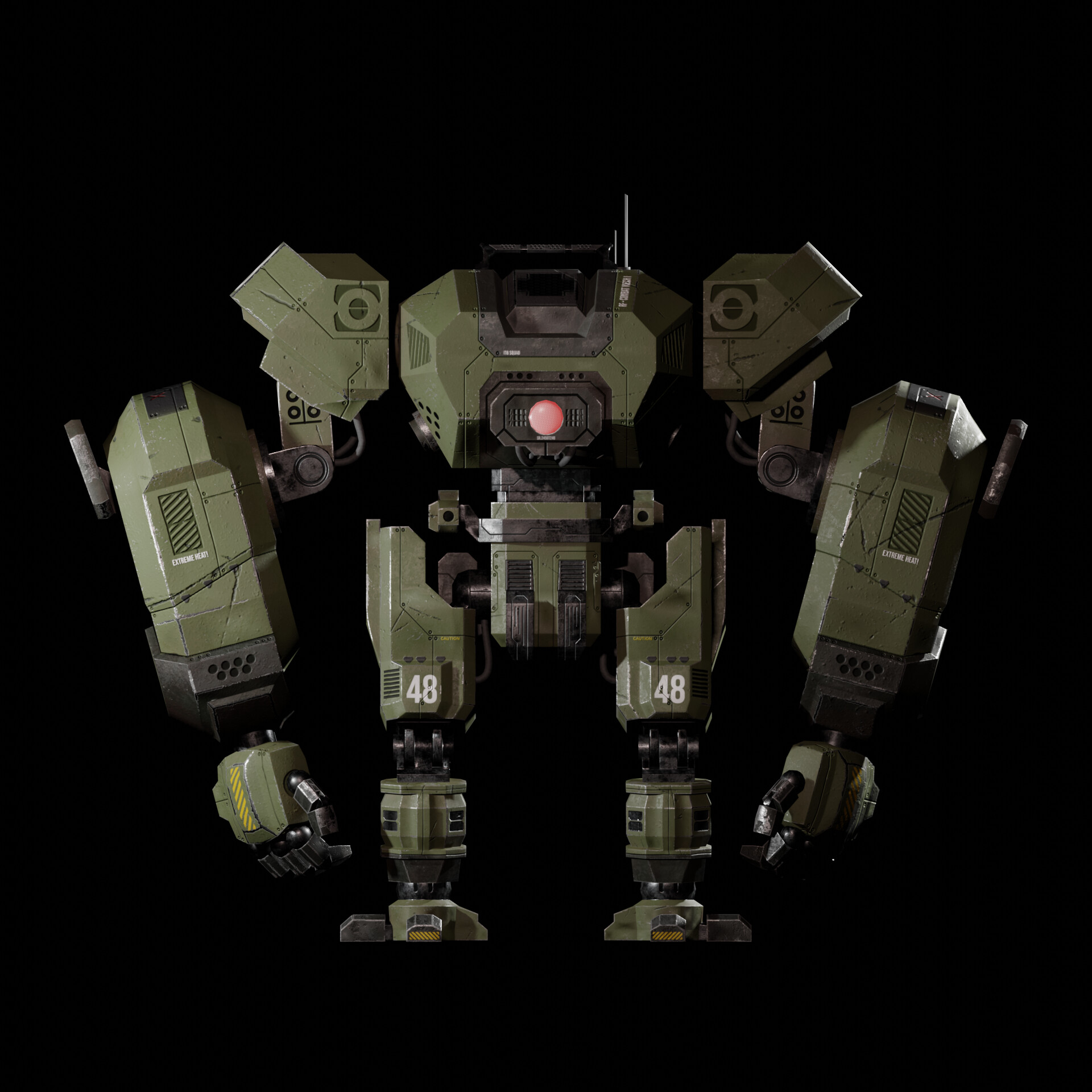 ArtStation - Combat Mech - Into The Breach 3D Art