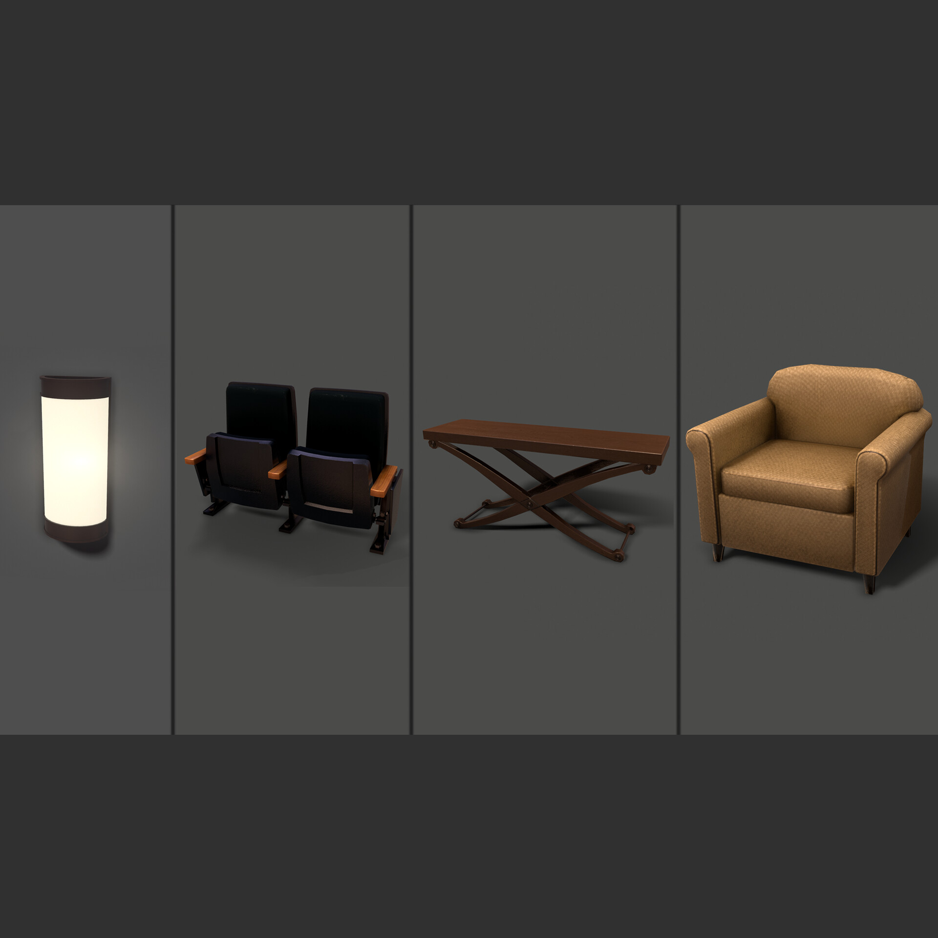 ArtStation - Simulation Props - Auditorium/Lobby