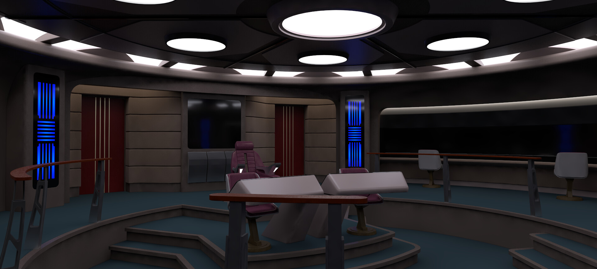 ArtStation - WIP - Star Trek TNG Miranda Class Bridge