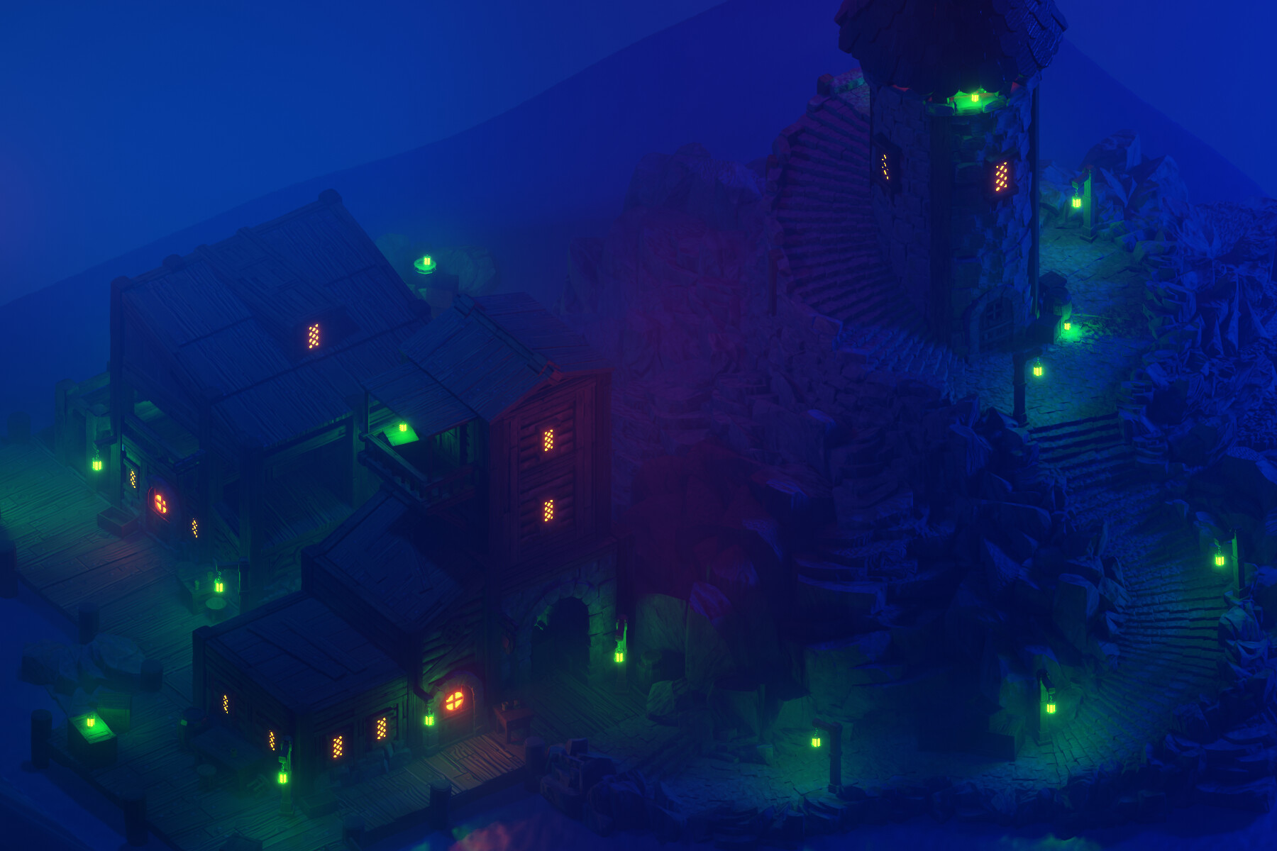 ArtStation - Stylized Port Island