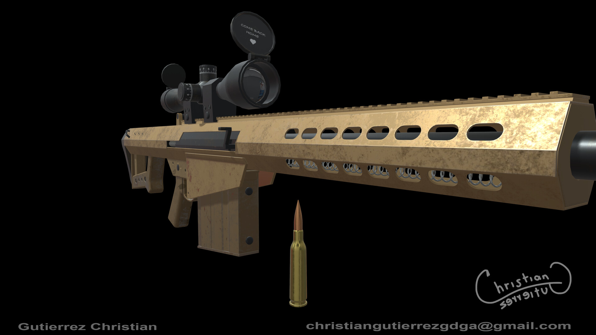 ArtStation - Barrett 50 Cal