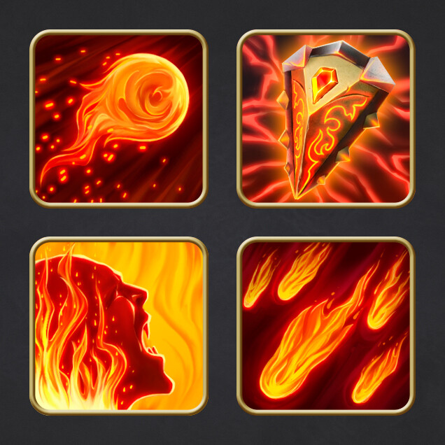 ArtStation - Volcanic elemental skill icons