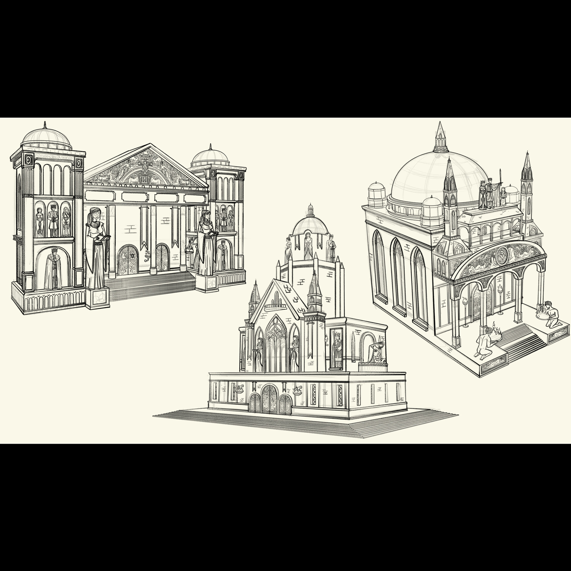 ArtStation - Medieval European buildings