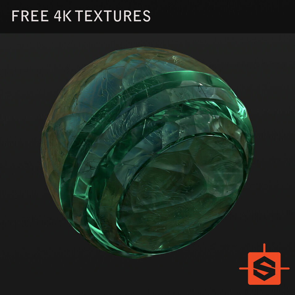 ArtStation - Green Crystal - Substance Desiner - Free Textures