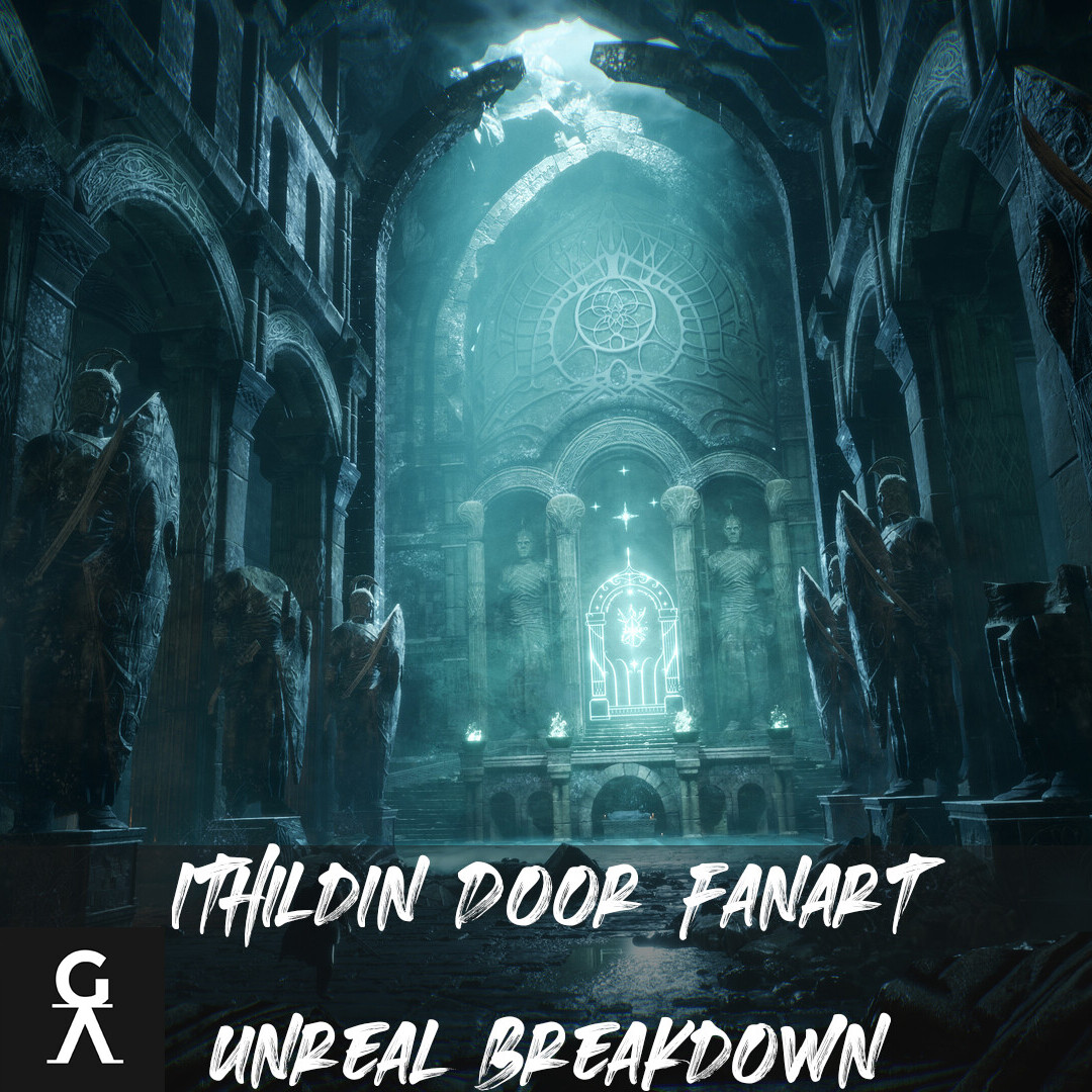 ArtStation - Ithildin Door UE4 Gamesartist.co.uk breakdown article