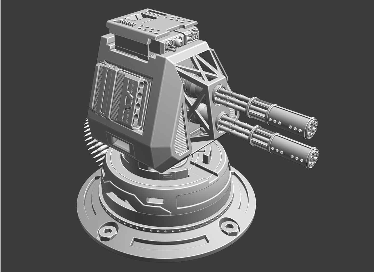 ArtStation - CIWS turret + Plasma Gun