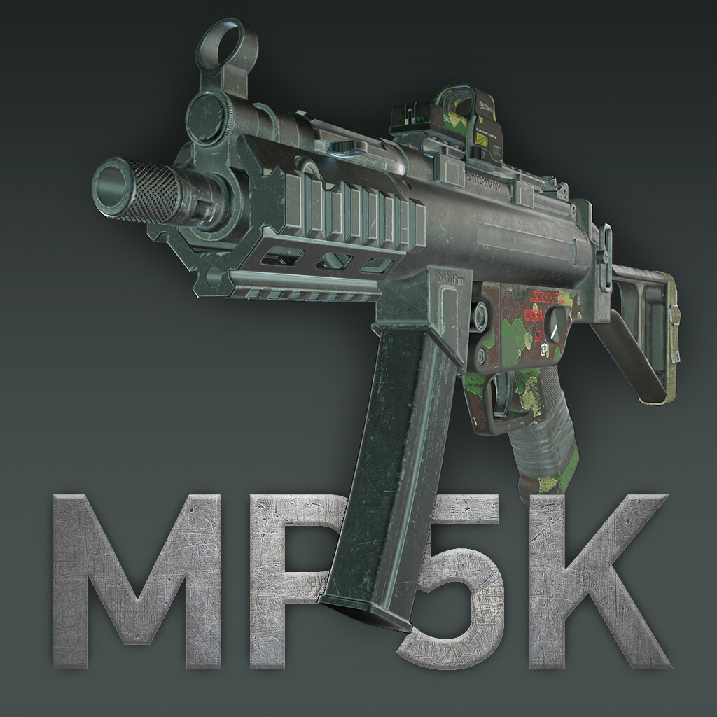 ArtStation - MP5K - Automatic Rifle with custom paint