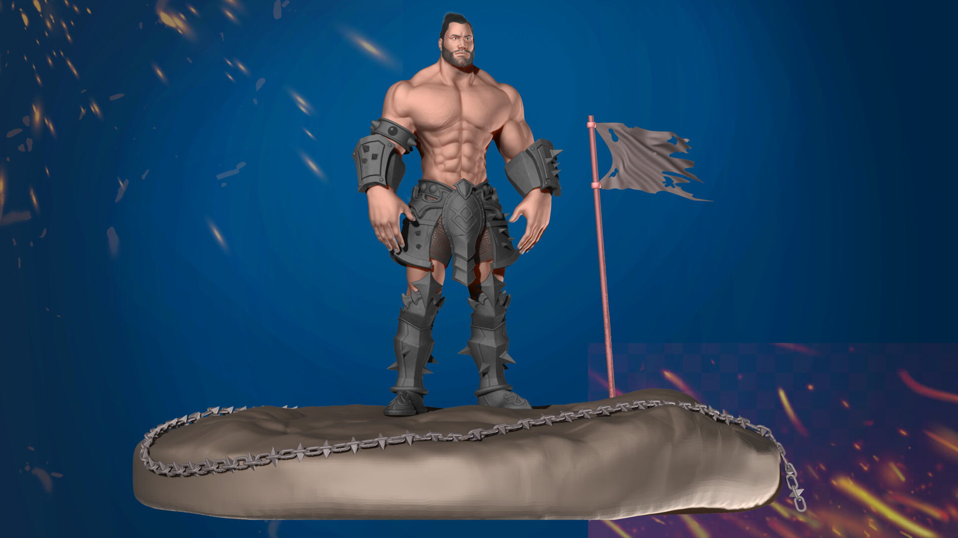 ArtStation - Muscular warrior