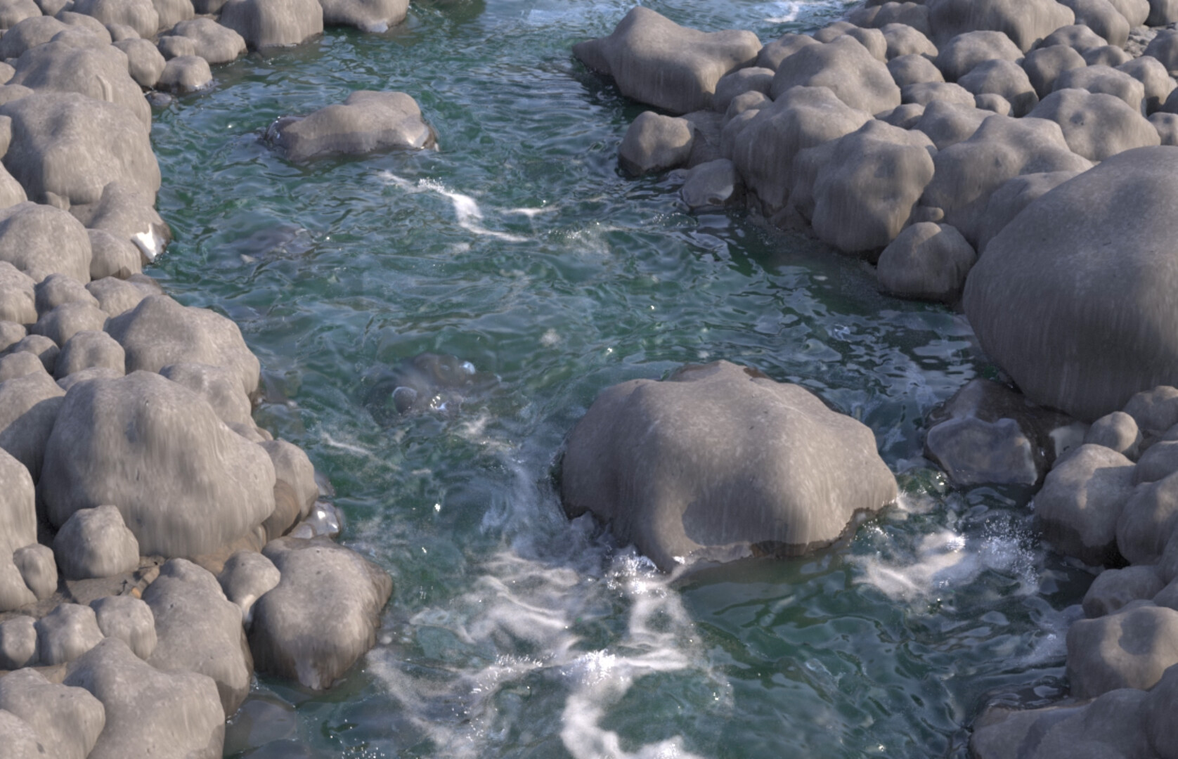 ArtStation - Creek - Flip Fliud Simulation