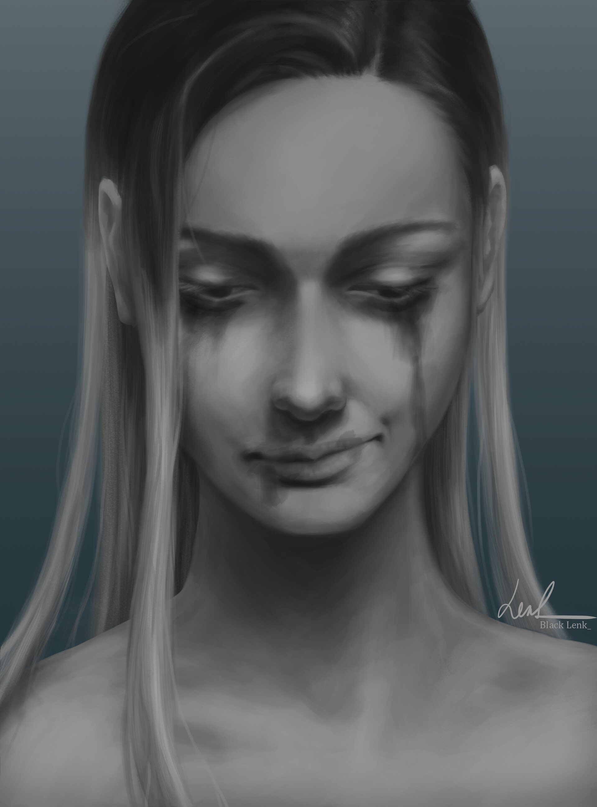 ArtStation - Greyscale portrait studies