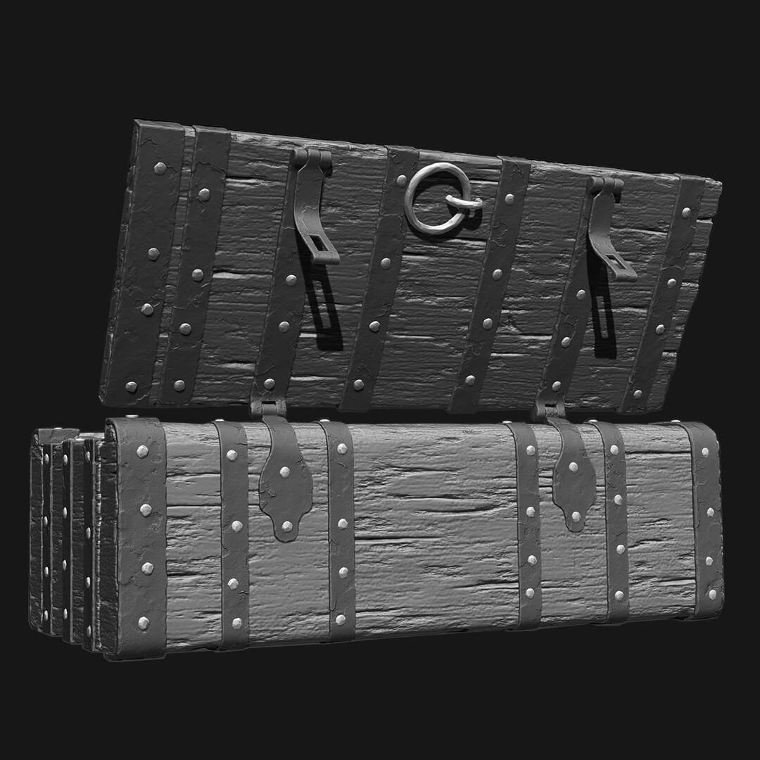 ArtStation - Wooden Trunk - Sculpting