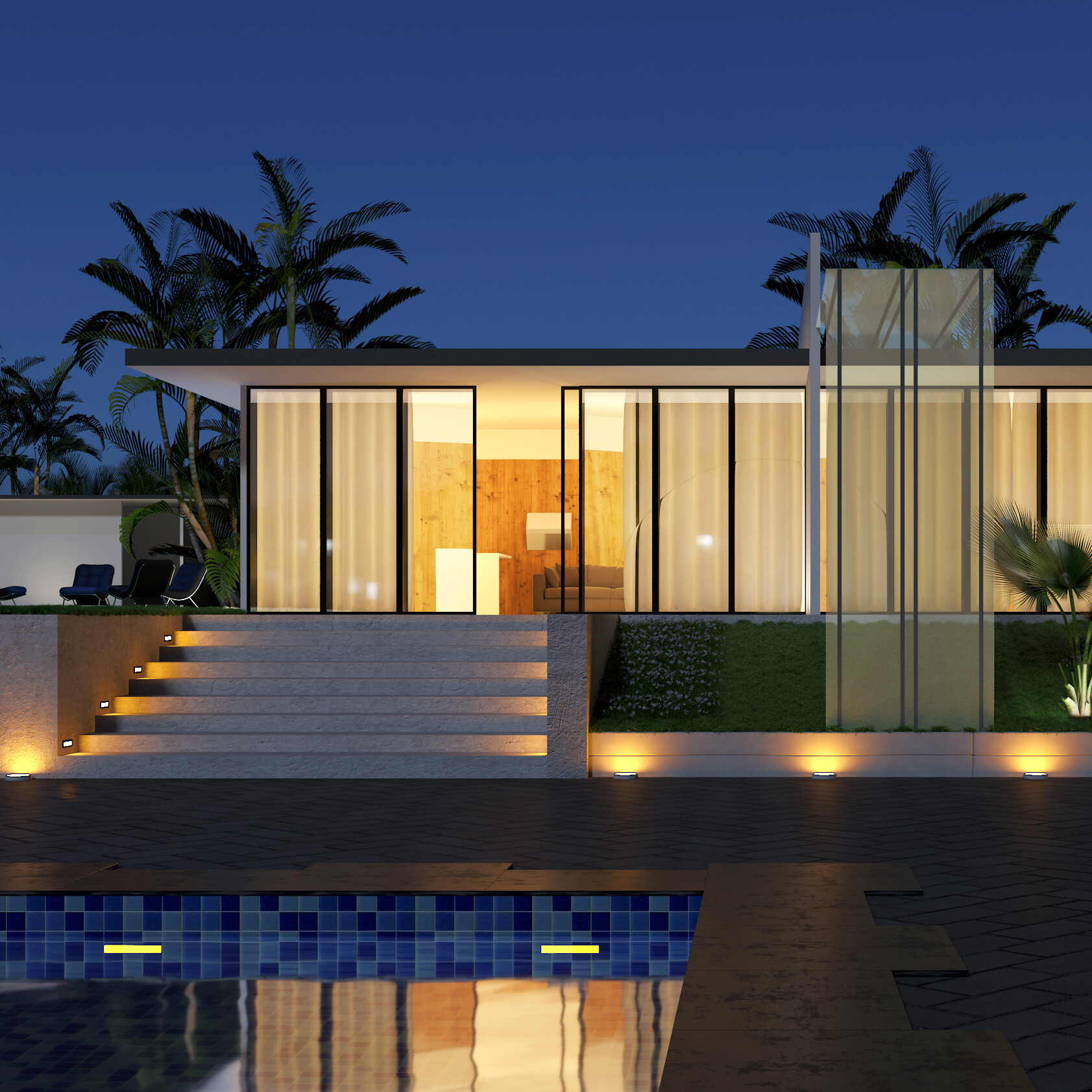 ArtStation - POOL HOUSE - EXTERIOR VISUALIZATION