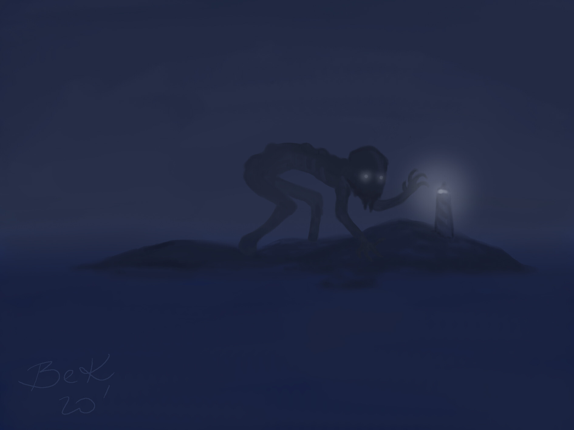 ArtStation - Dim light lighthouse, 2020