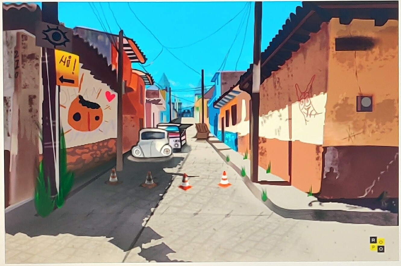 ArtStation - WORKED ON THIS STREET 2D Art