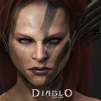 ArtStation - Diablo Fan Art - Female Barbarian