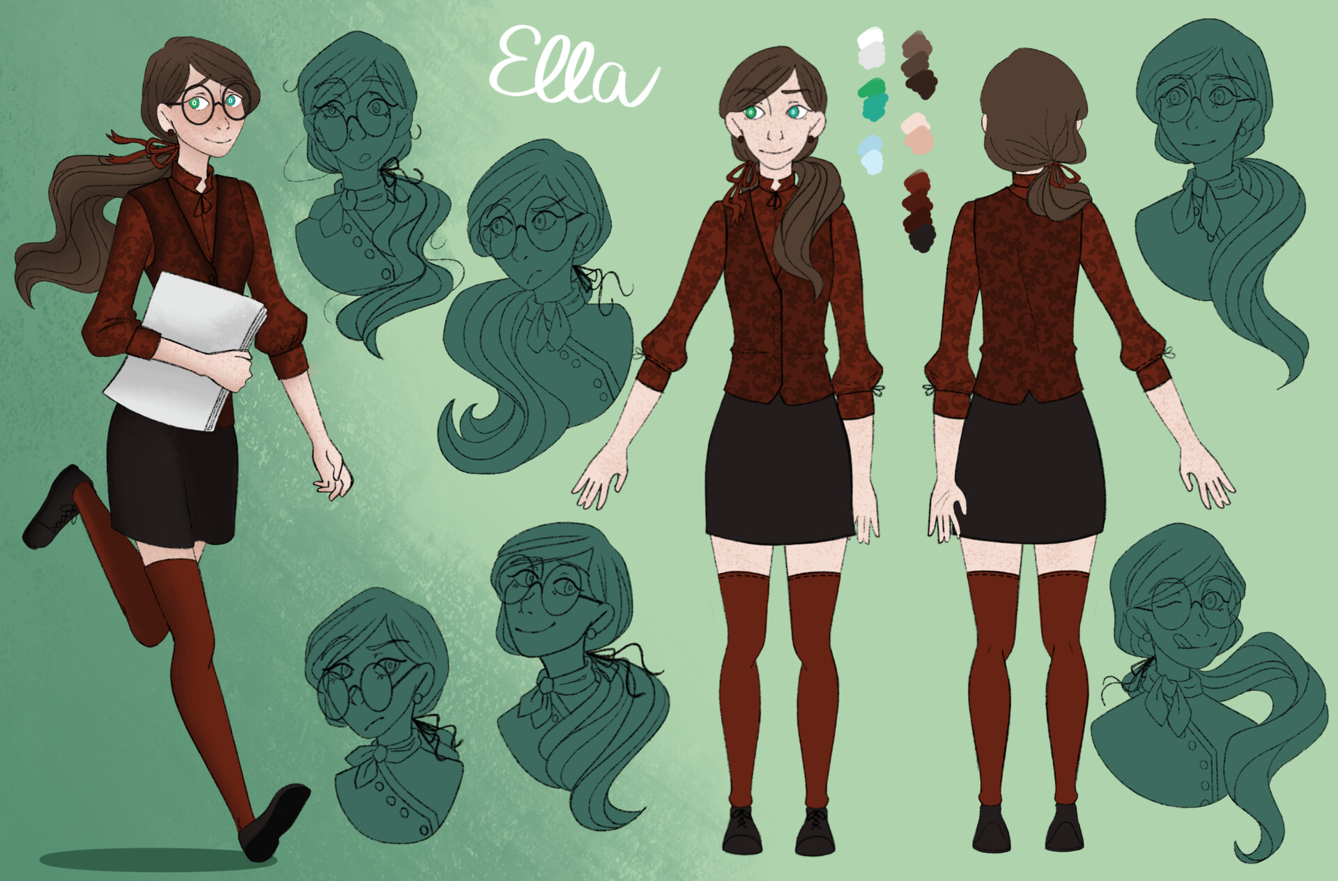 ArtStation - Ella. Character design. pt-2