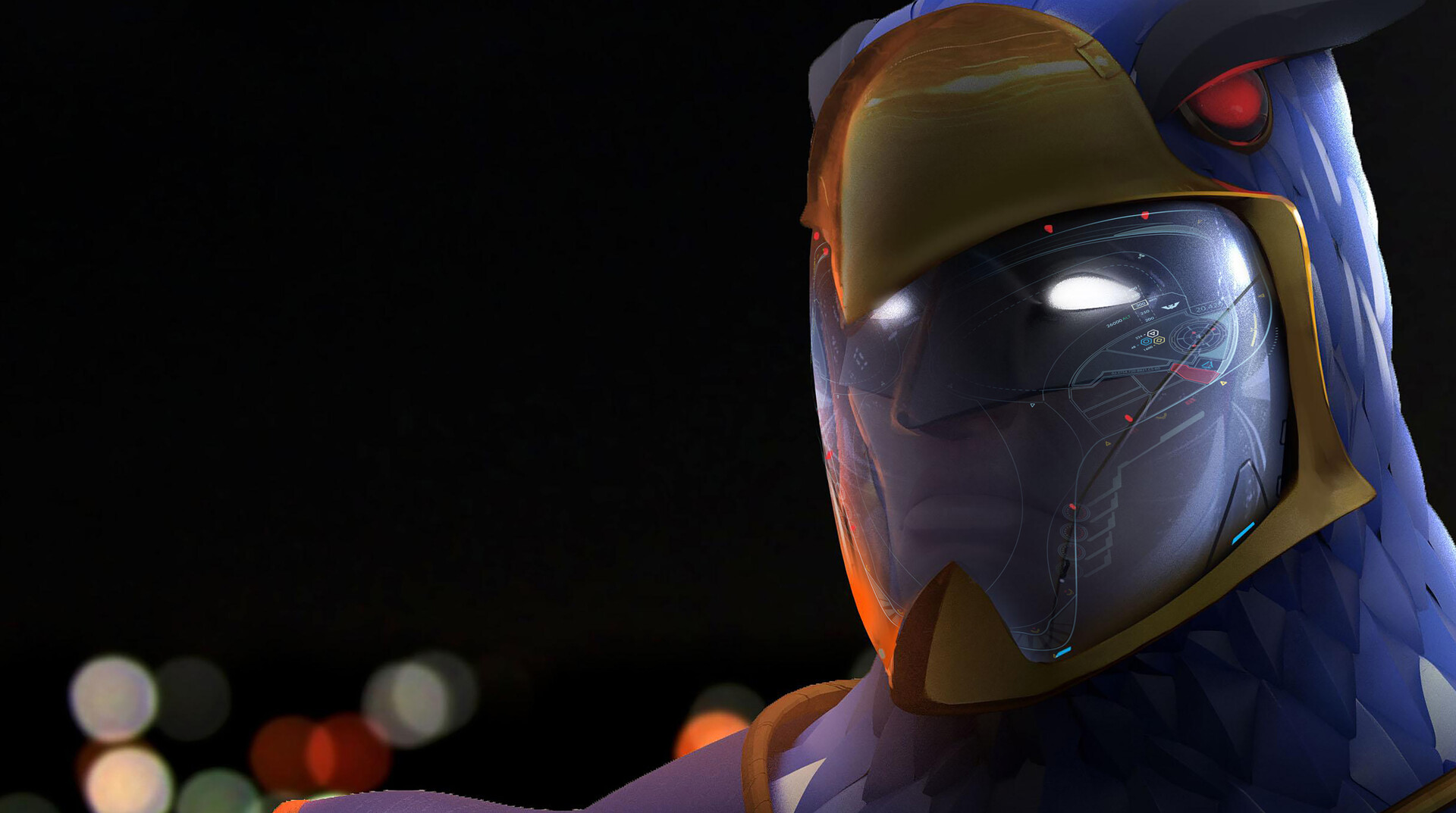 ArtStation - SCOOB (2020) Visual Development - Blue Falcon's Visor UI