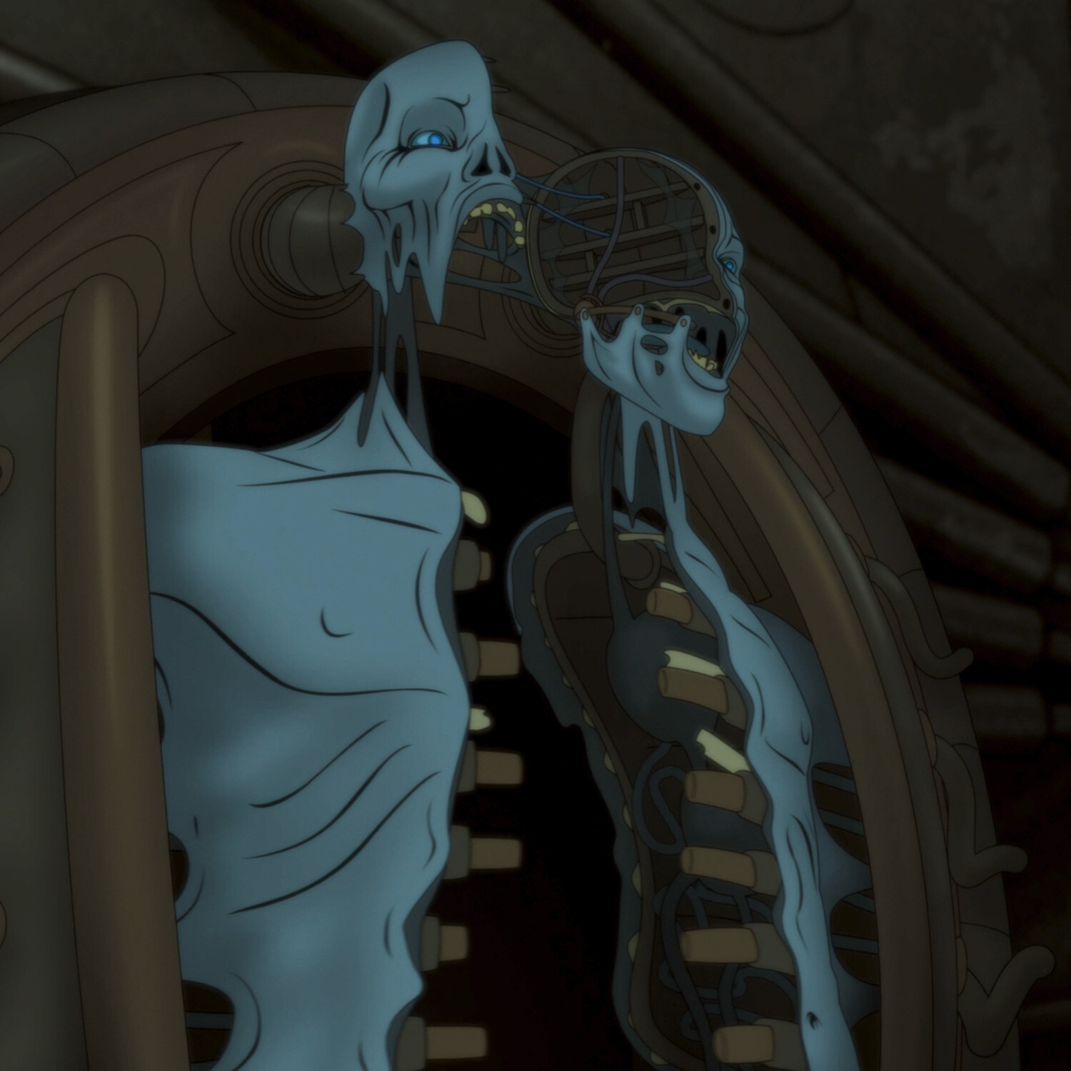 ArtStation - Animated biomechanical "doorway" opening