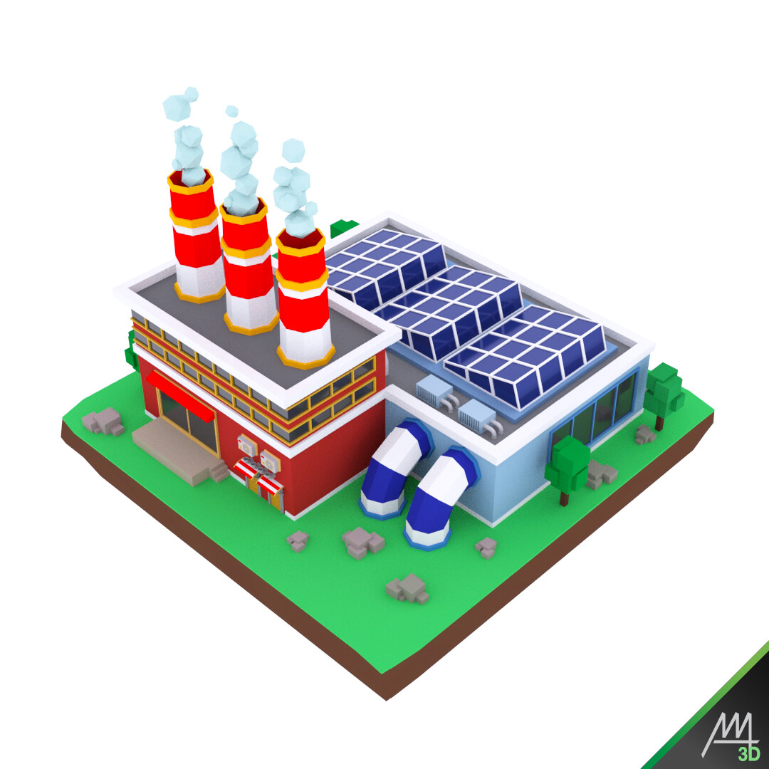 ArtStation - Factory Cartoon -low poly
