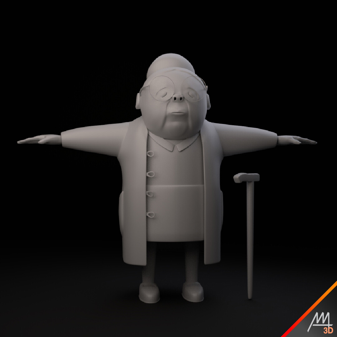 ArtStation - Grand-mother 3D modeling render