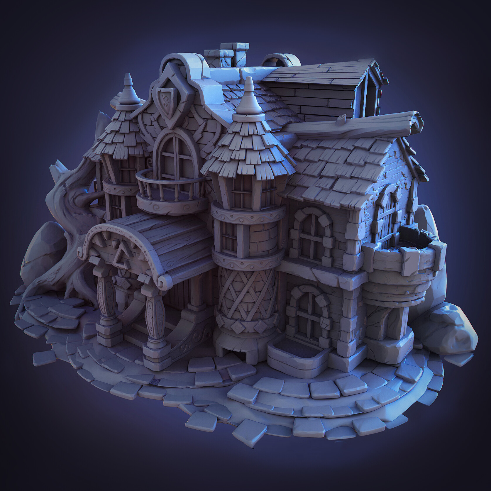 ArtStation - Stylized House 3D