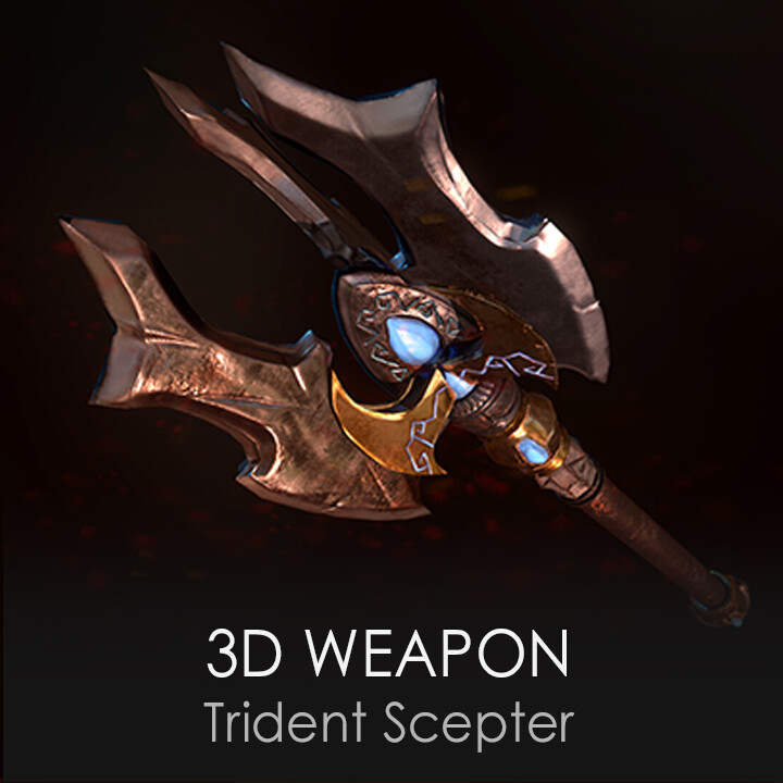 ArtStation - 3 Blades Magical Stick Weapon