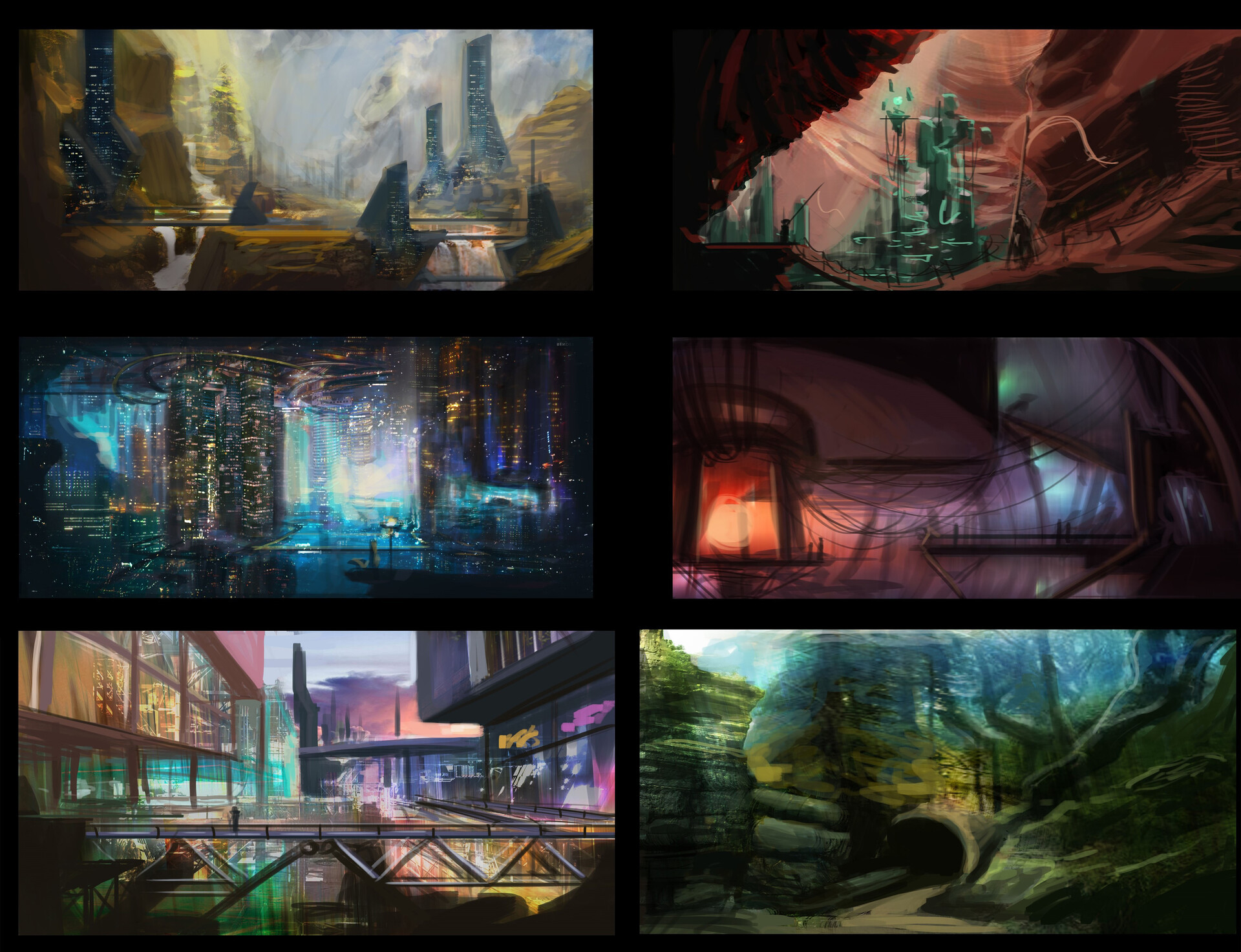 ArtStation - Sci-Fi / Fantasy Environment exploration (2020)