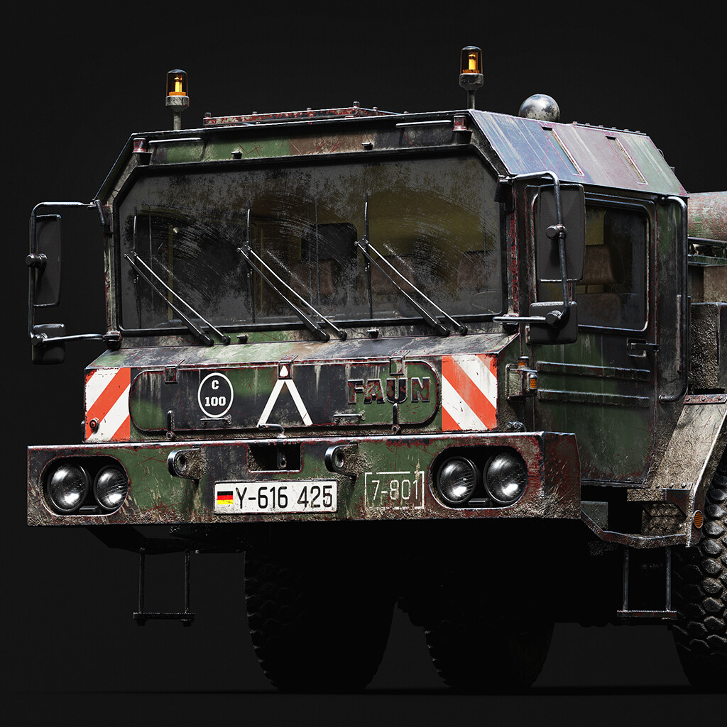 ArtStation - FAUN SLT-56 Franziska. 56 Tonn Saddle Tank Tractor.