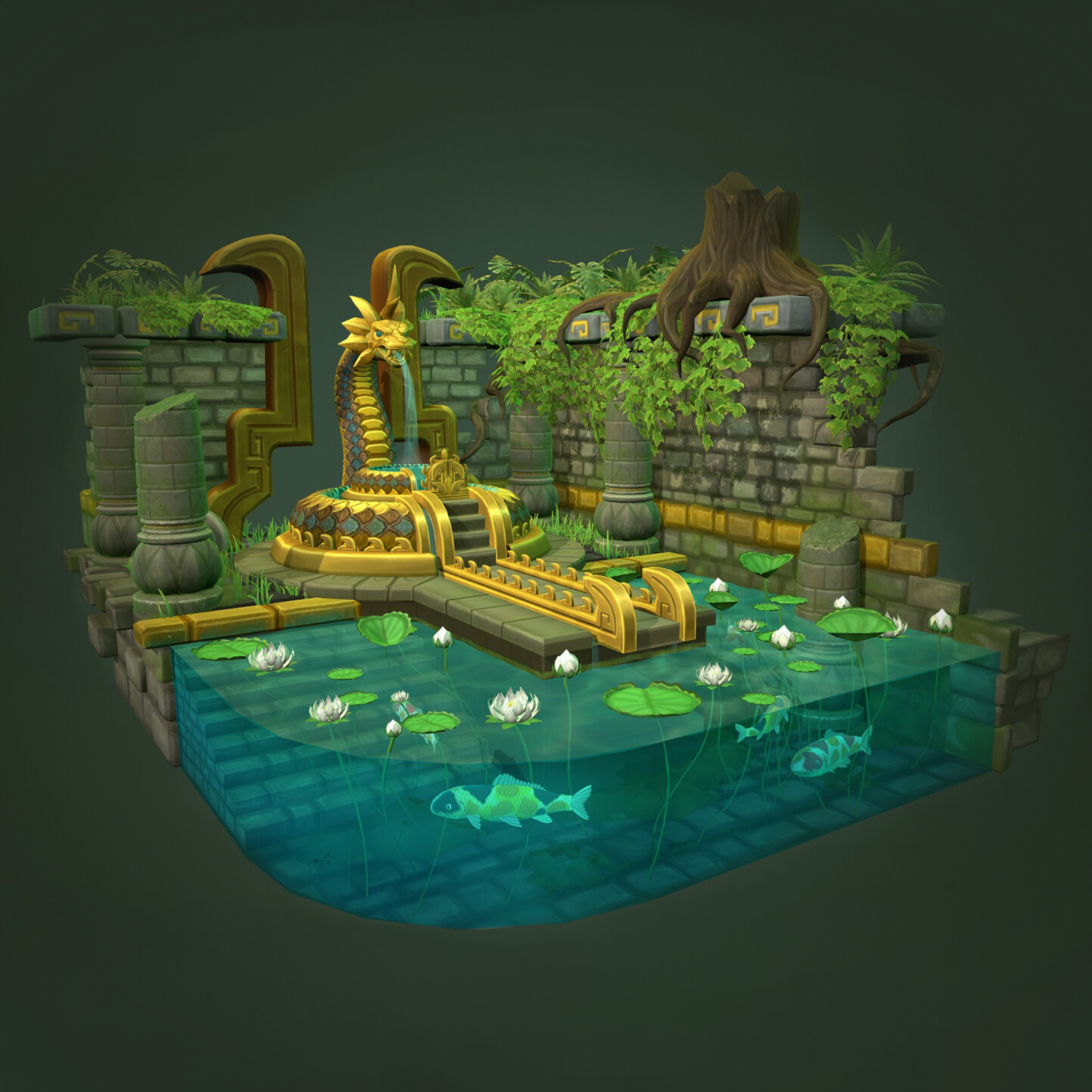 ArtStation - Naga Shrine of Rejuvenation