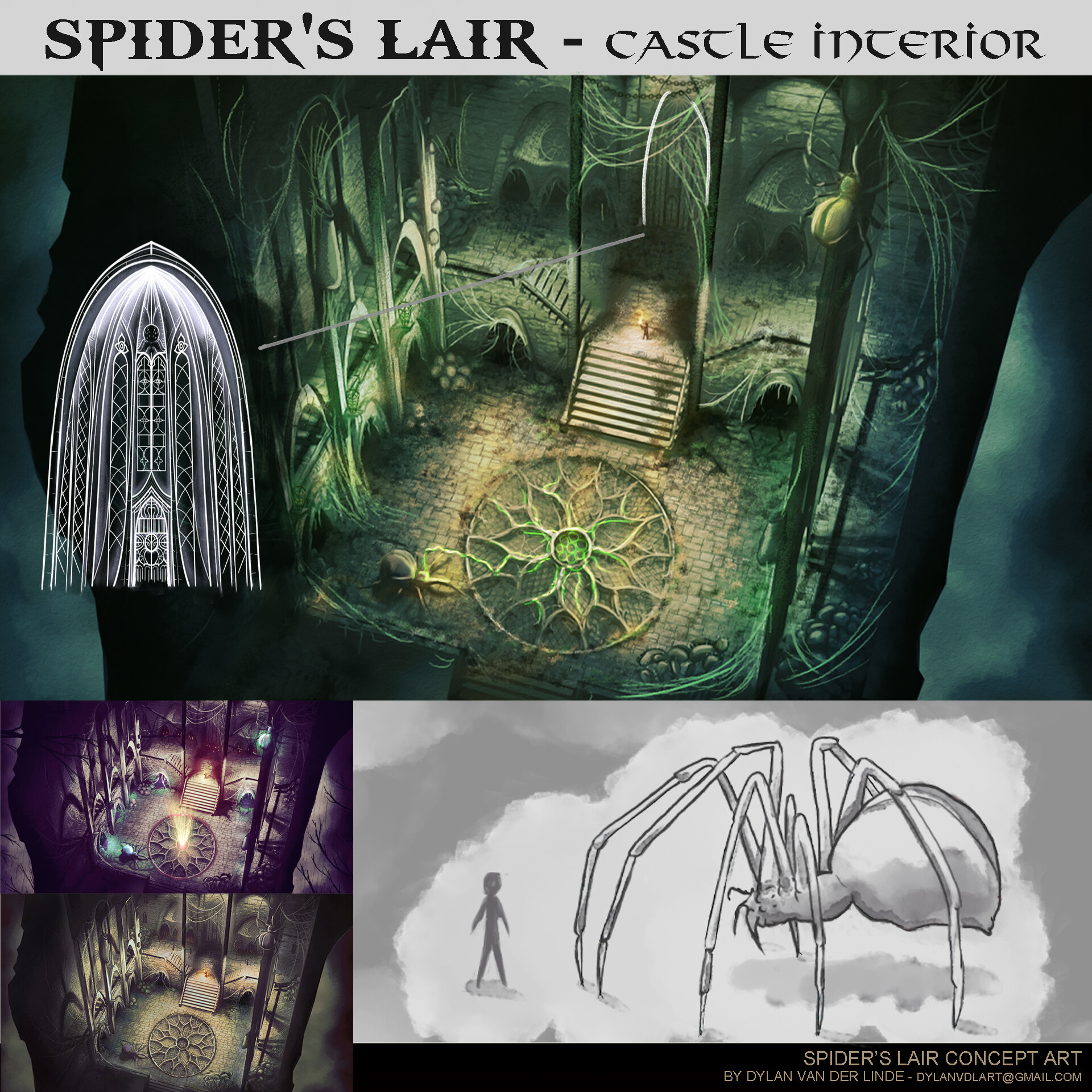 ArtStation - Dark Fantasy Environment - Spiders Lair - Concept art