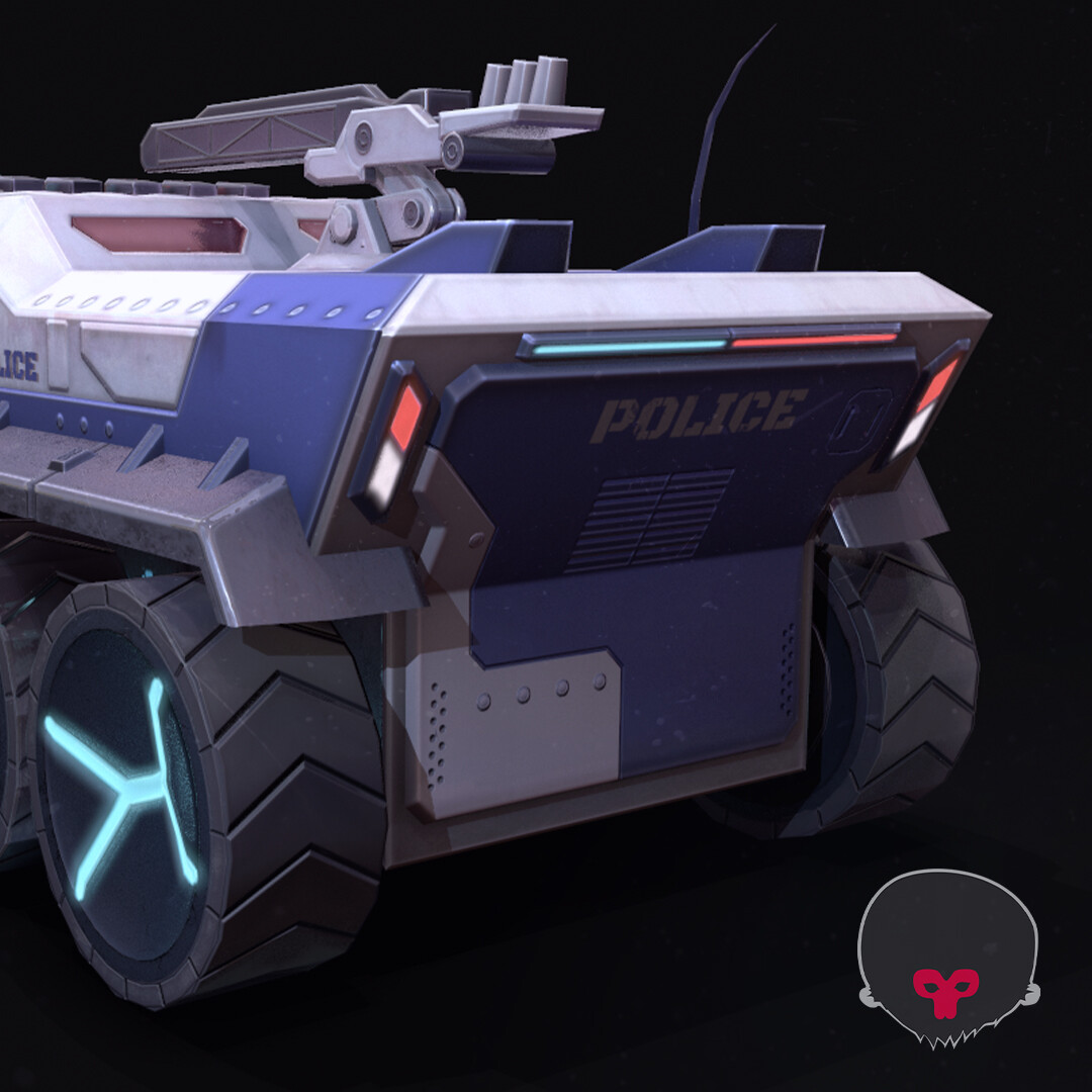 ArtStation - Stylized Sci-Fi Police Vehicle