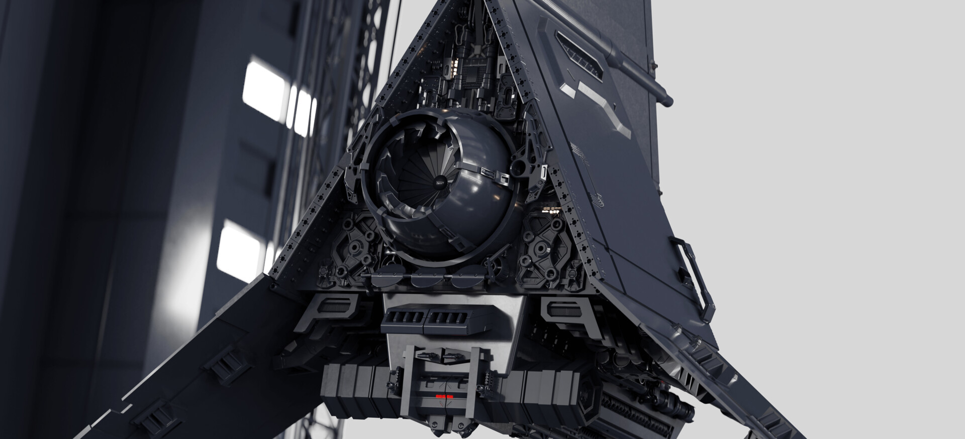 ArtStation - modeling and render SkyHopper starwars