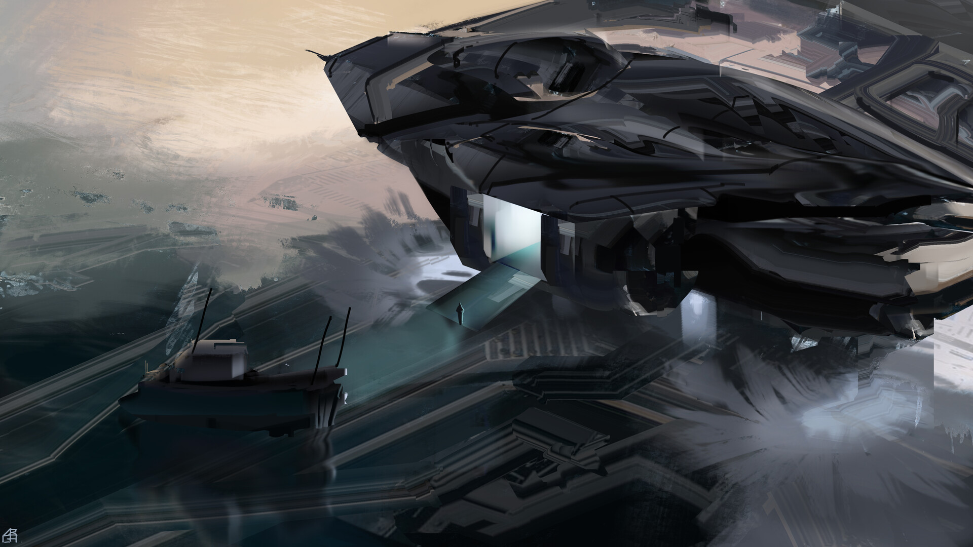 ArtStation - Foundation inspired ship and study