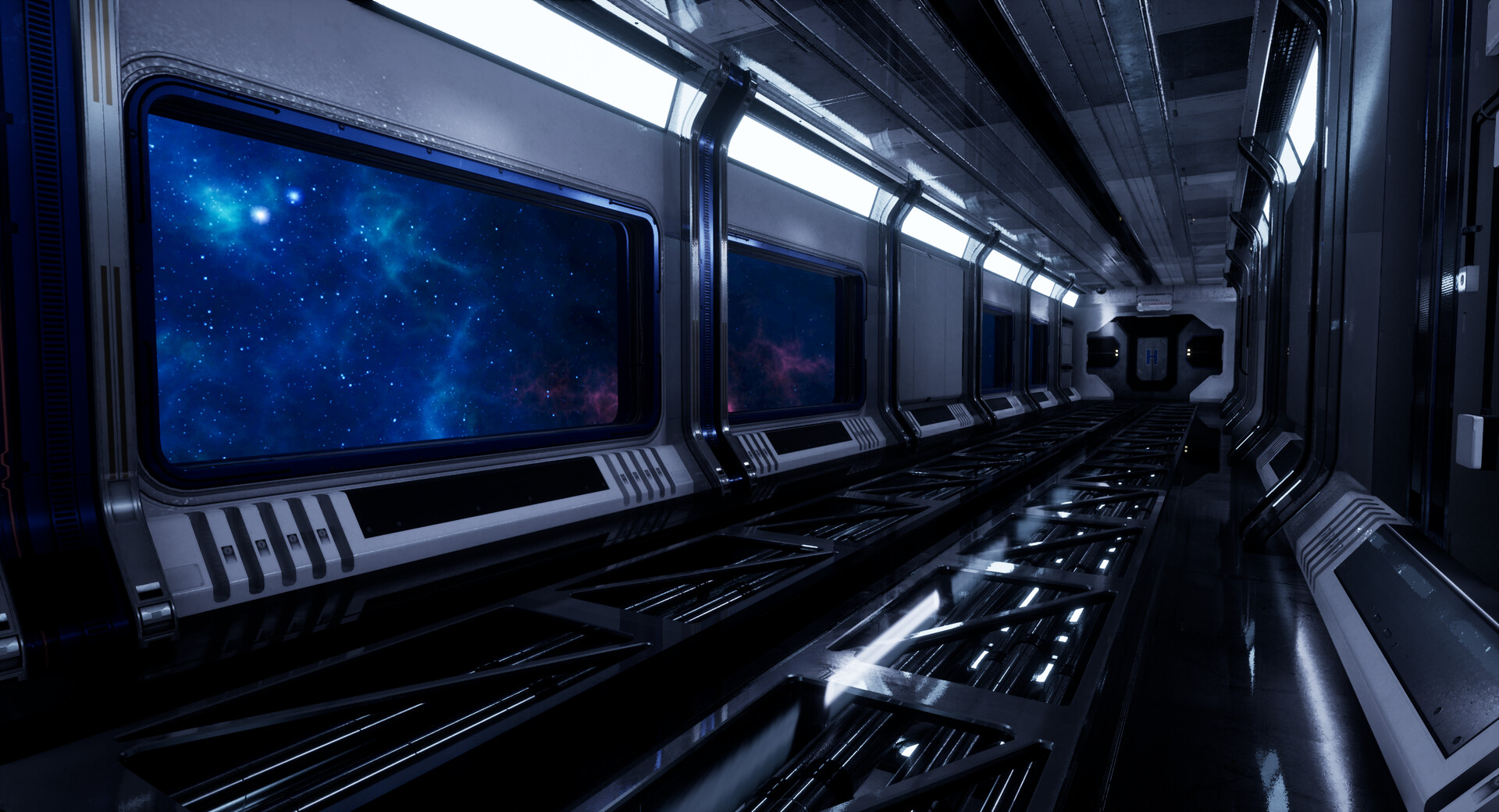 ArtStation - Spaceship's Hallway & Lab