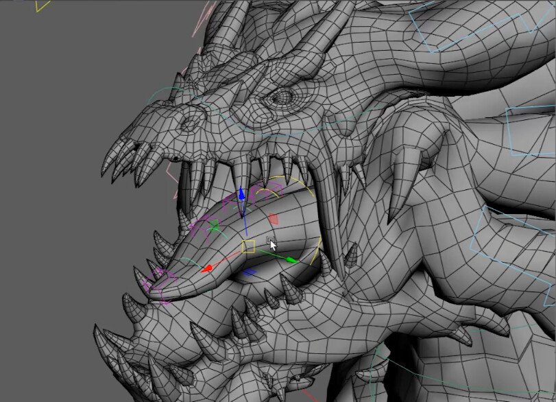 ArtStation - Dragon - Rigging Progress 2