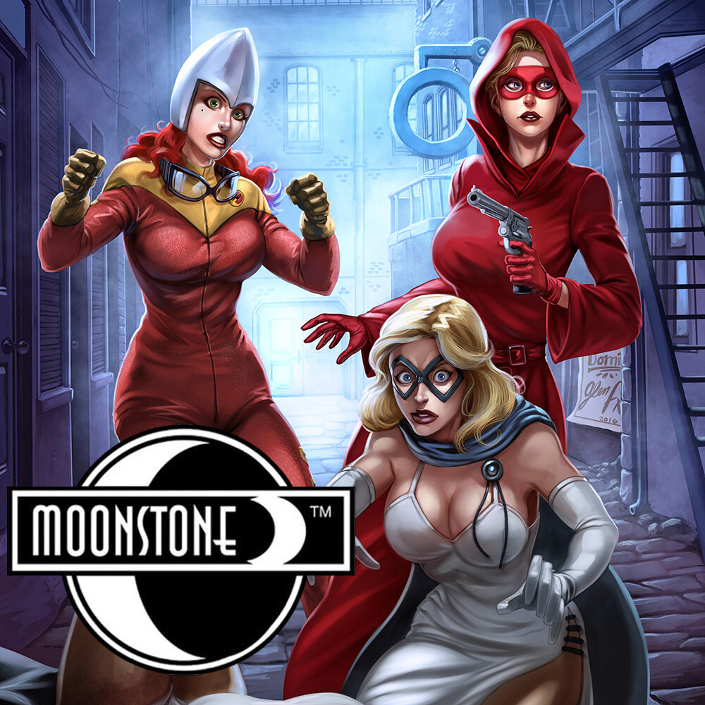 ArtStation - Moonstone's Domino Lady Threesome #3 Cover