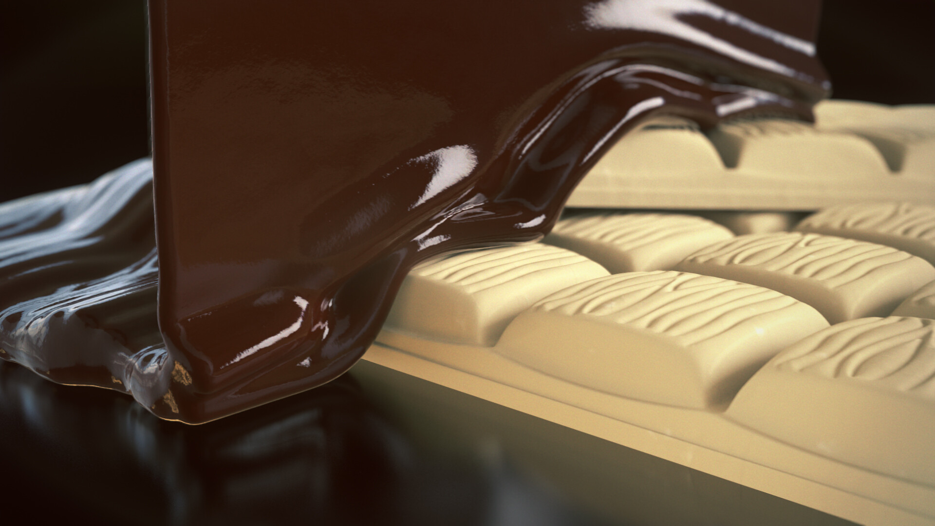 ArtStation - Chocolate Bar & Melted Chocolate Pour (Houdini, Redshift ...