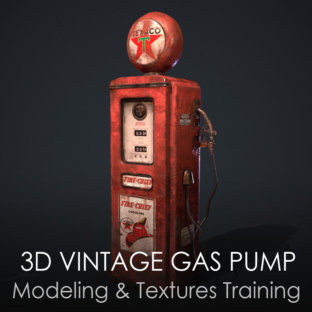ArtStation - Vintage American Gas Pump