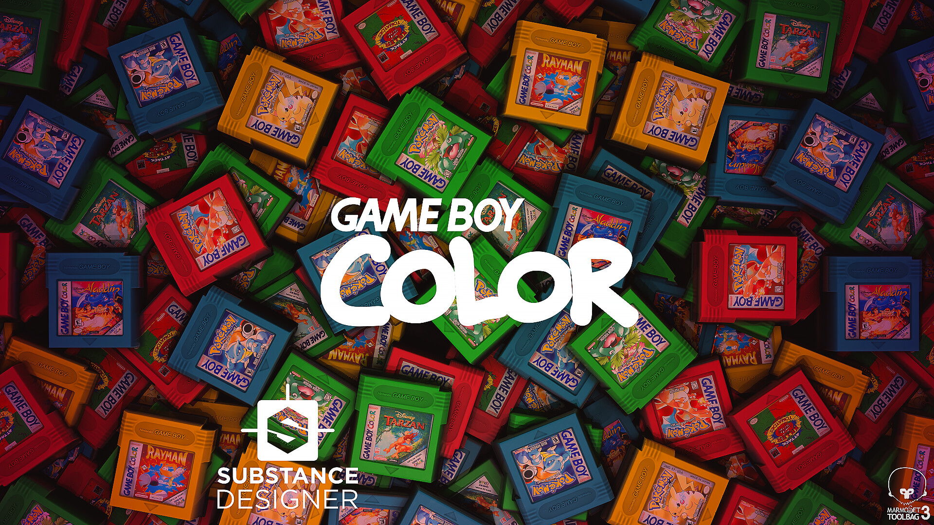 ArtStation - GameBoy Color Cartridges