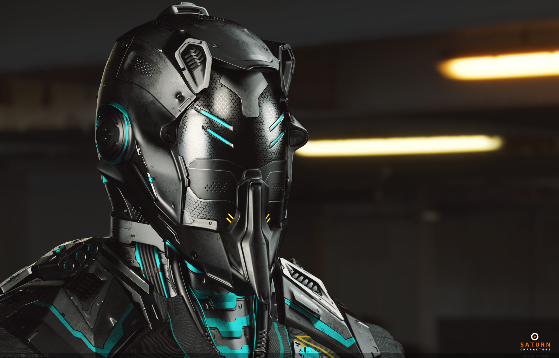 ArtStation - Philander - Black Version (With Wireframes)