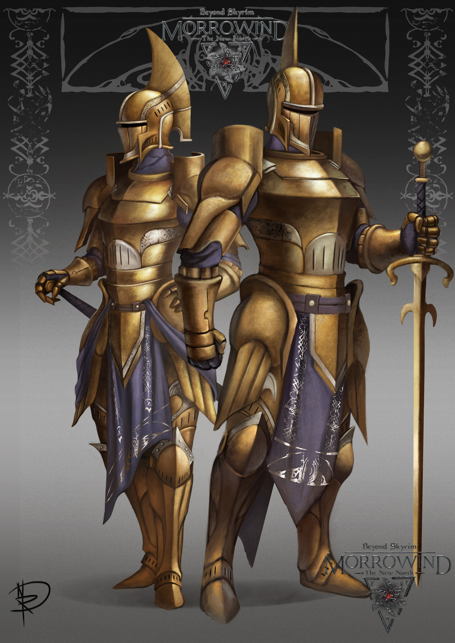 ArtStation - Beyond Skyrim: Dunmer Dwemer Armor Set